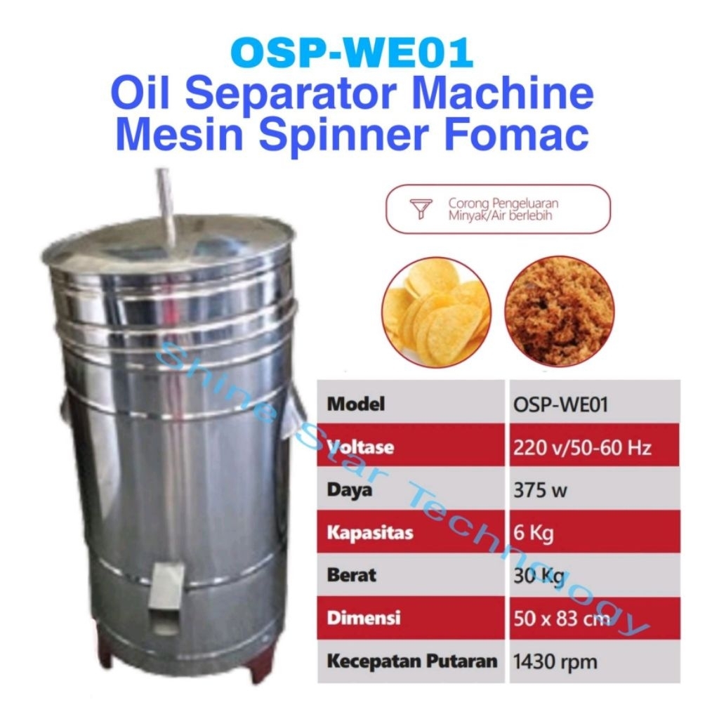 Jual Fomac Oil Separator Spinner Machine OSP-WE01 OSP WE01 Mesin ...