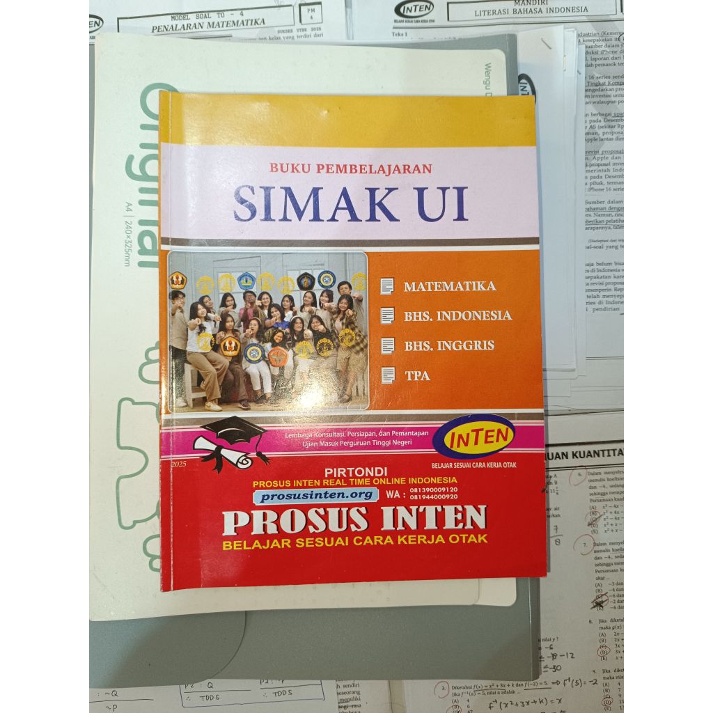 Jual Buku/Modul Simak UI Inten 2025 + kertas latihan soal | Shopee ...