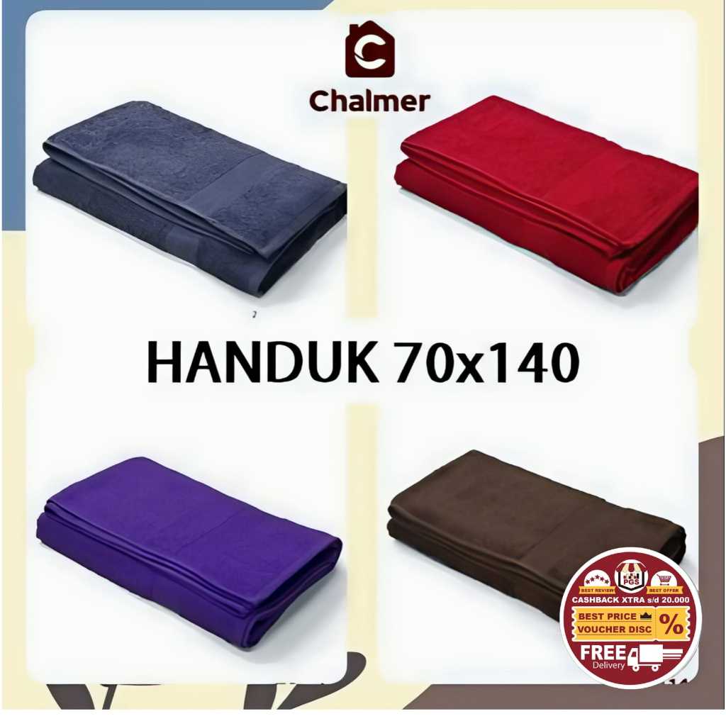 Jual Handuk PUTIH Hotel Mandi CHALMER Jumbo Besar uk 70 70x135 cm ...