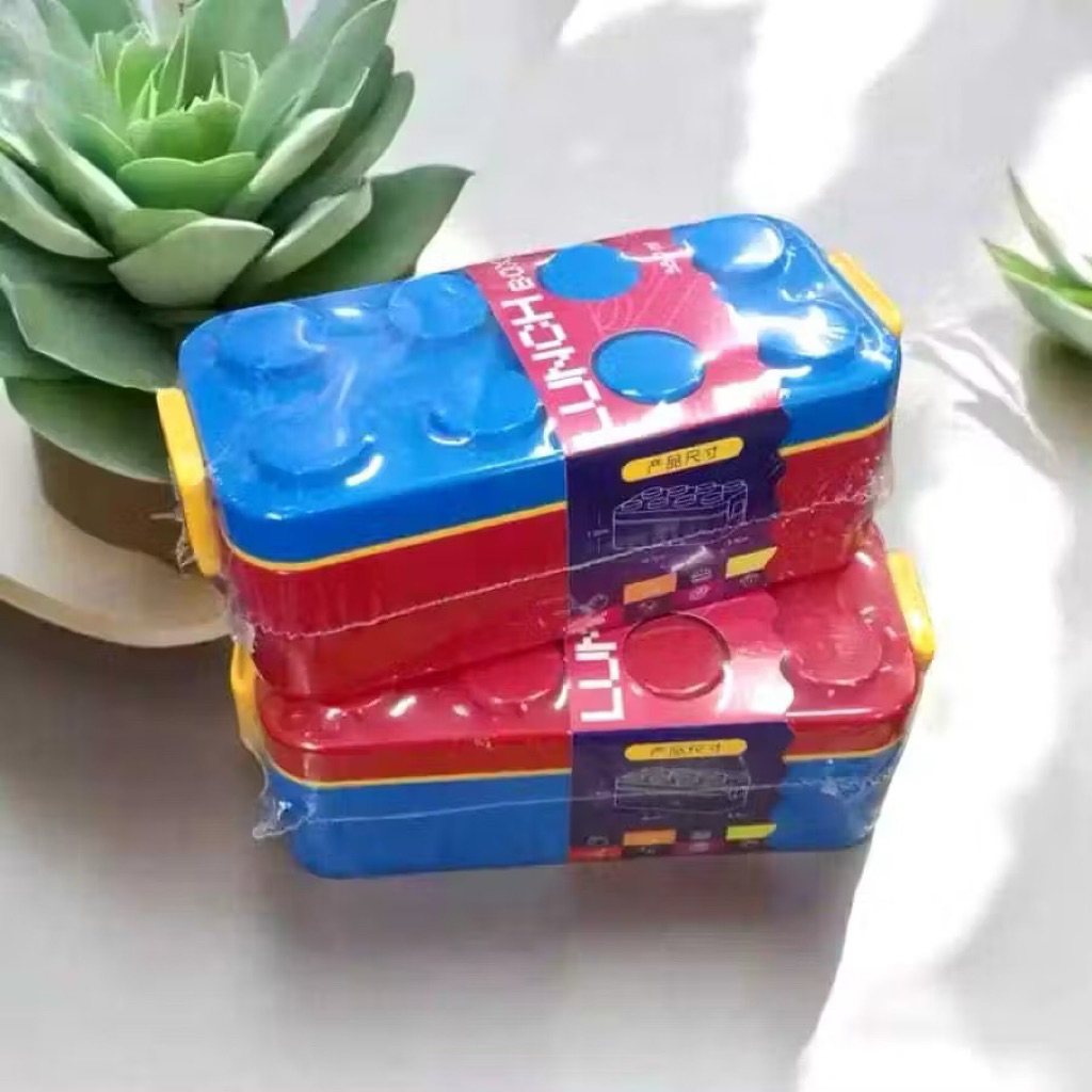 Jual Mirachel Stuffs Set Tempat Makan Lunch Box Anak Kotak Bekal 2 Sekat Lego BPA Free 550ml ...