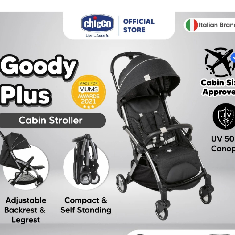 Jual Chicco Goody Plus Stroller Cabin Stroller Bayi | Shopee Indonesia