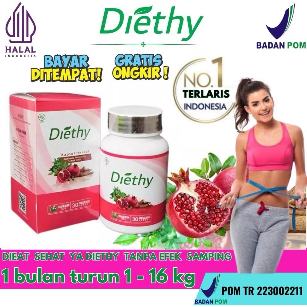 Jual Diethy Obat Diet Kapsul Pelangsing Badan Pembakar Lemak Dan ...