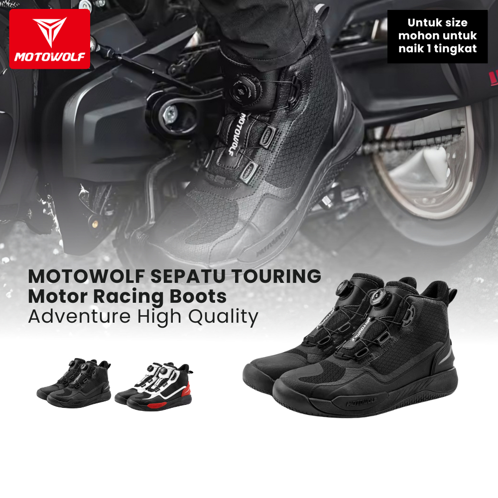 Jual Motowolf Sepatu Touring Motor Racing Boots Adventure Sunmori High ...