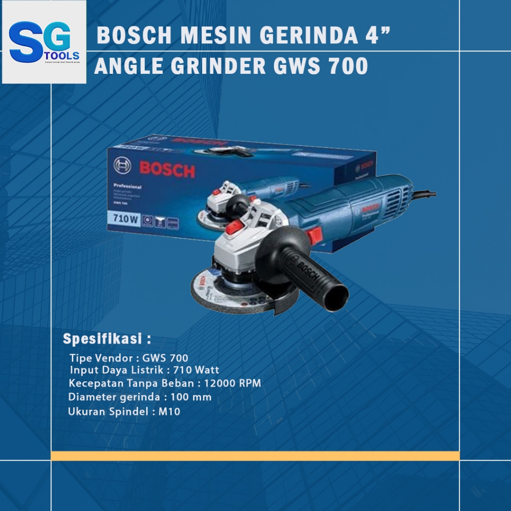 Jual Bosch gerinda gws 700 - mesin gerinda tangan 4" gws 700 - mesin ...
