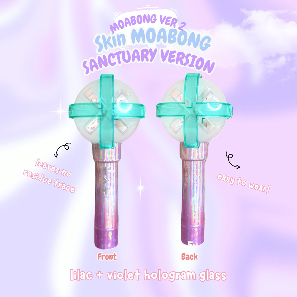 Jual SANCTUARY HOLO GLITTER Garskin Sticker Lightstick TXT MOABONG Ver ...