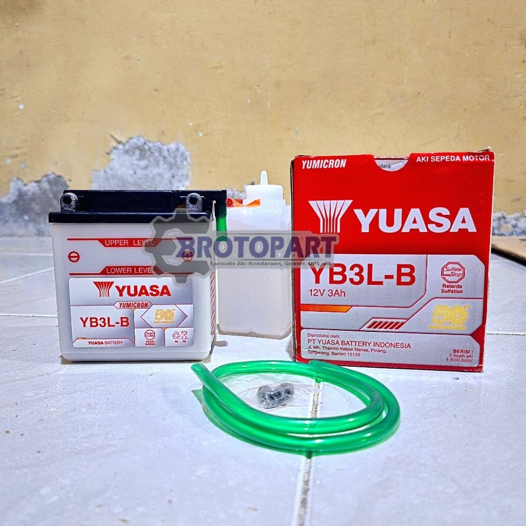 Jual Aki Motor Yamaha RX King, RX Special, RX-Z Aki YUASA YB3L-B GS ...