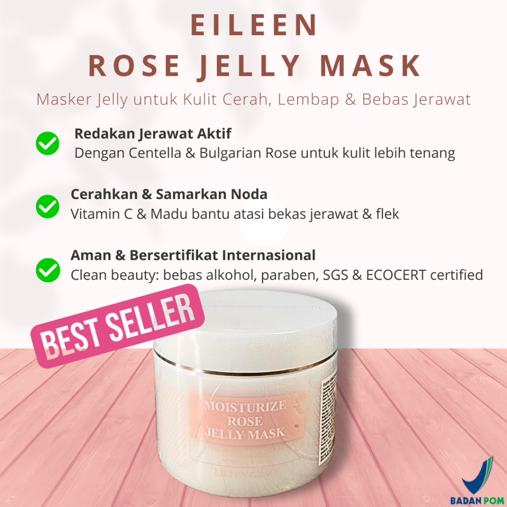 Jual EILEEN GRACE - Moisturize Rose Jelly Mask 300ml | Shopee Indonesia
