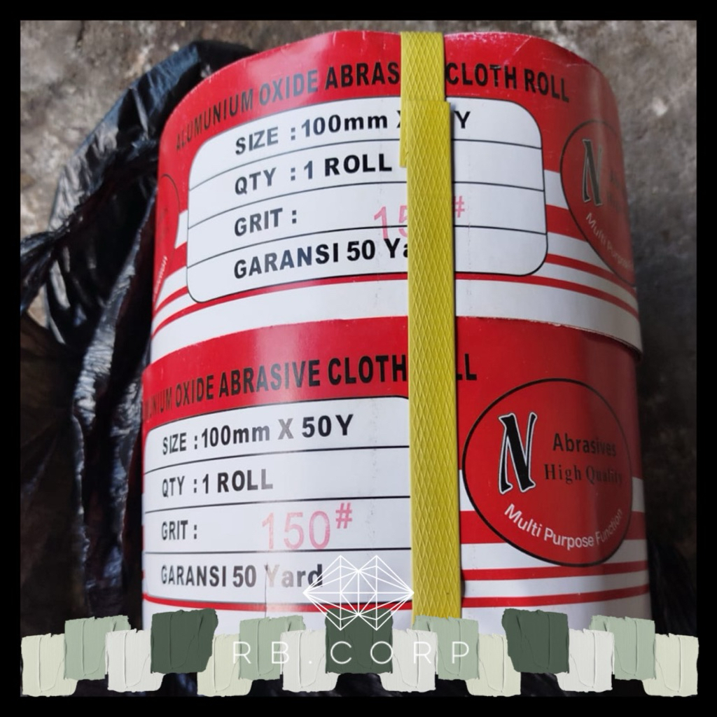 Jual Amplas Roll 50 meter Kertas Gosok Amplas Roll 4" x 50 Yard Grit ...