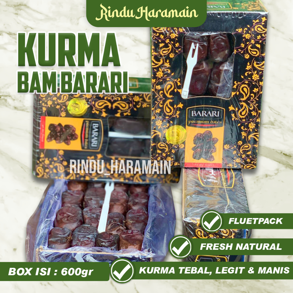 Jual Kurma Bam Barari | Kurma Anggur Premium 600gr | Shopee Indonesia