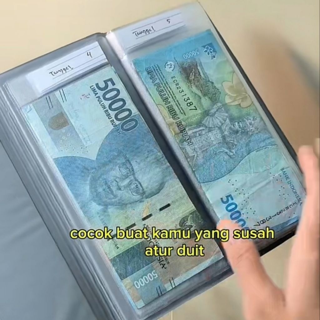 Jual DOMPET MINI BELAJAR KEUANGAN Kulit Sintetis 19x9cm 32 Slot Uang ...