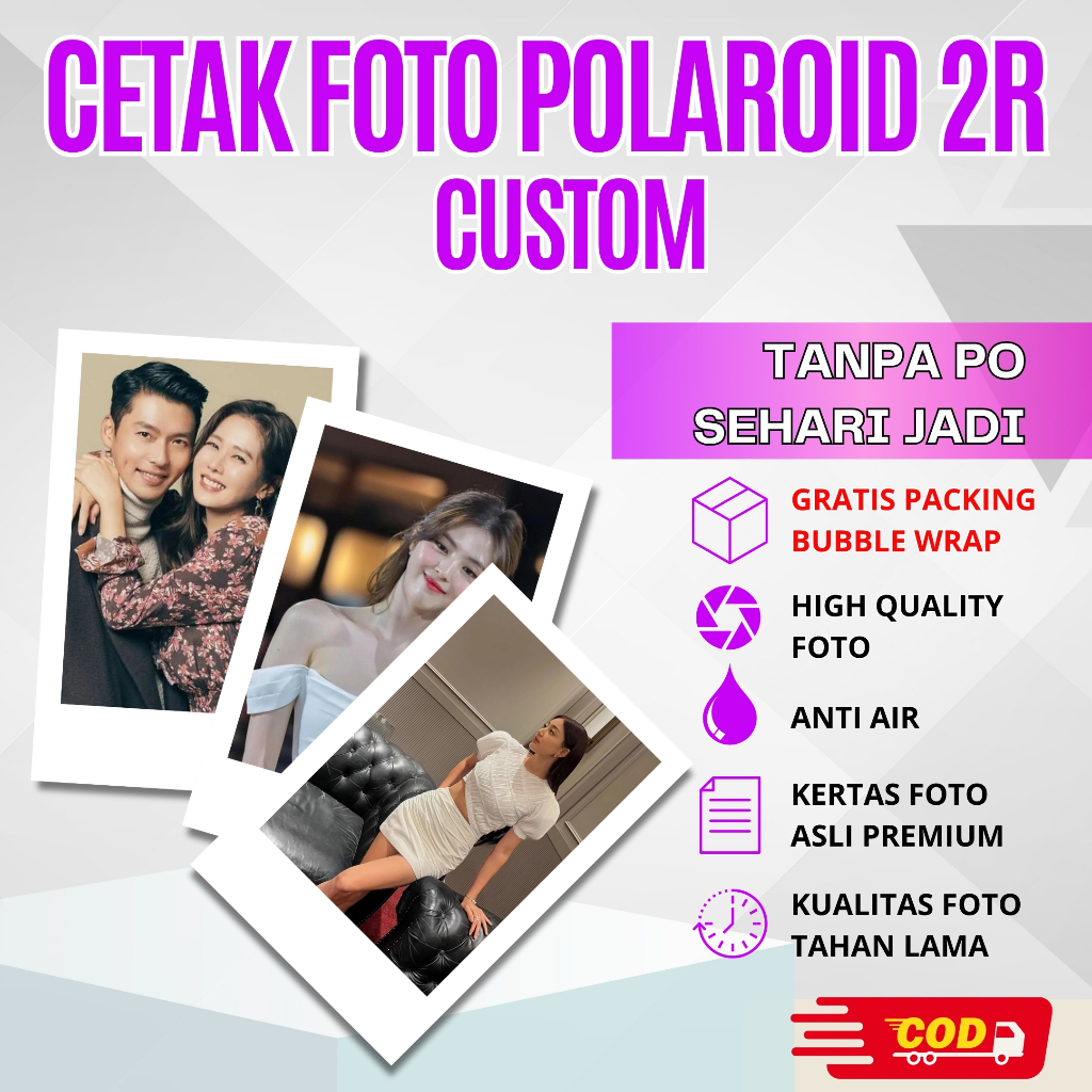 Jual CETAK CUCI FOTO POLAROID 2R TANPA PO CUSTOM ANTI AIR SEHARI JADI ASLI POTO PHOTO PALAROID ...