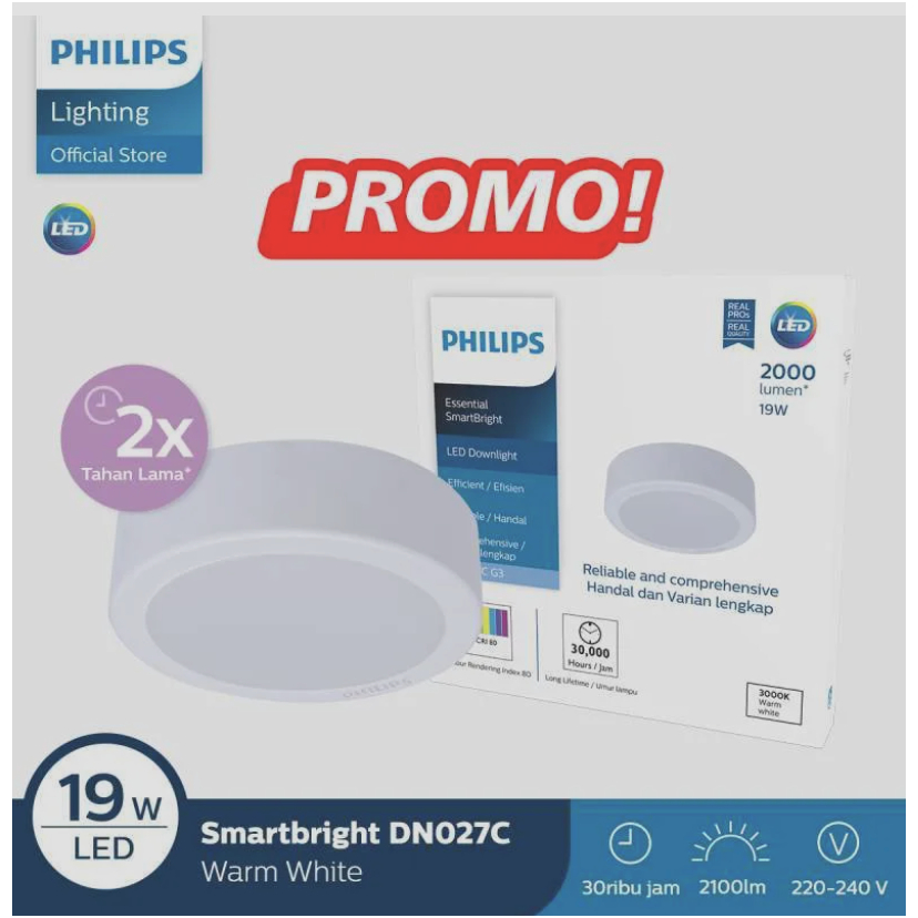 Jual Lampu Philips Downlight LED Plafon DN027C 19W Gen 3 Outbow ...