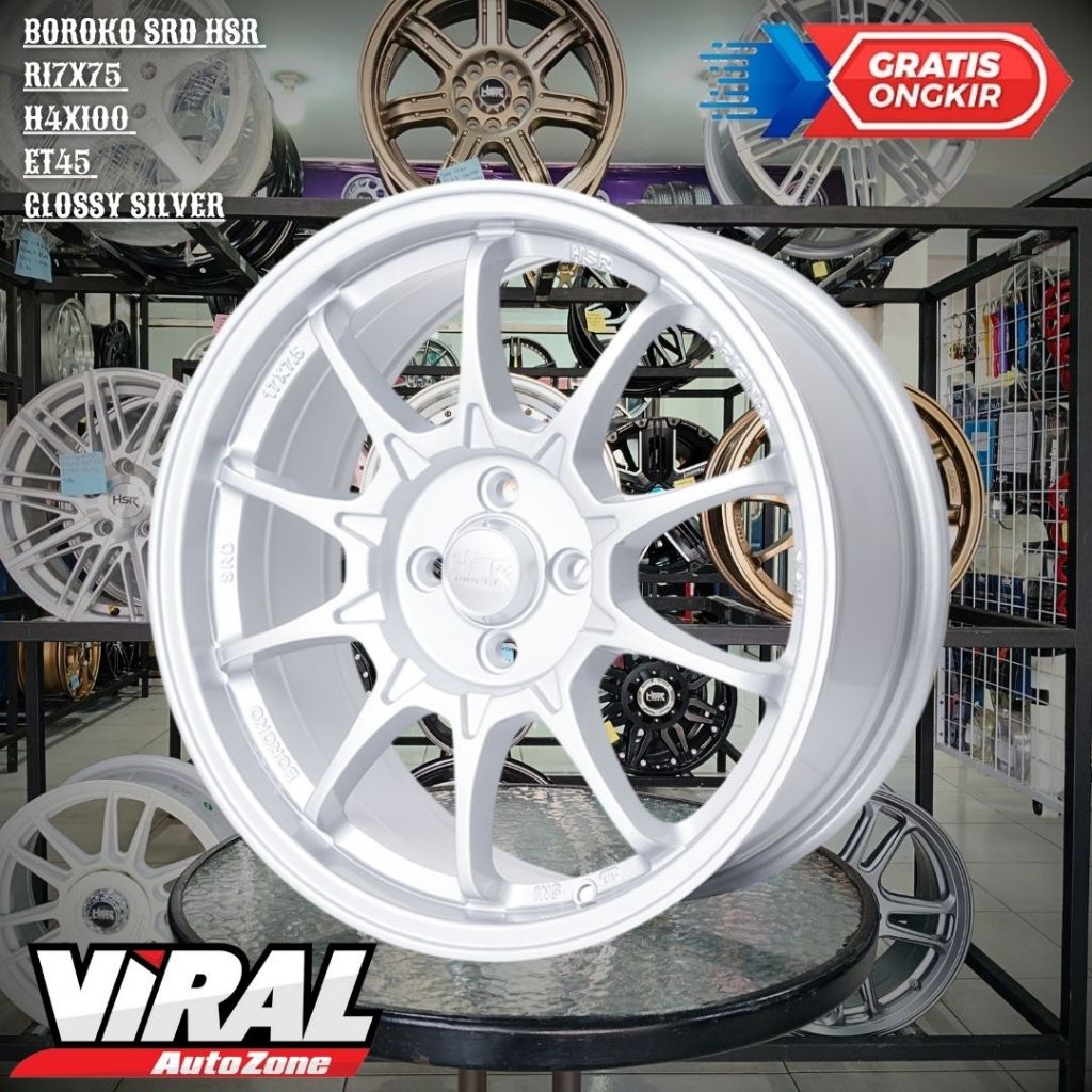 Jual Velg Hsr Wheel Ring 17 Tipe BOROKO SRD R17 Single PCD 4x100 Cocok untuk Toyota RAIZE,ROCKY ...