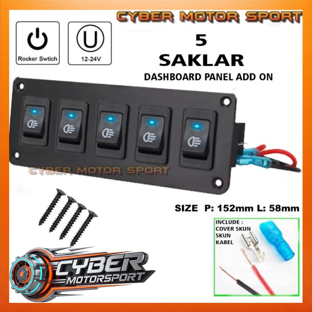 Jual Saklar 12v 24v universal sakelar switch lampu LED dashboard panel ...