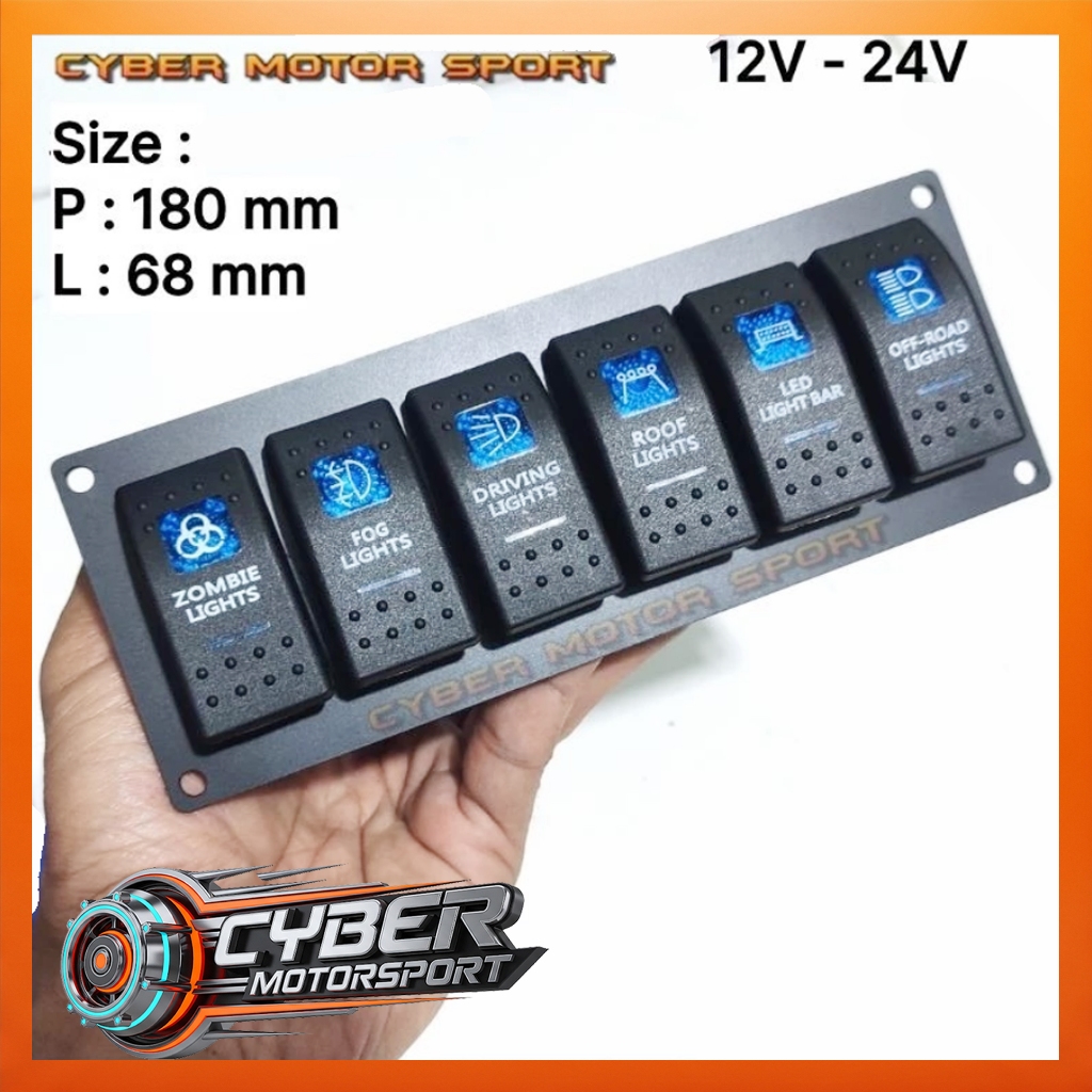 Jual interior dashboarad mobil panel Saklar 12v 24v DC sakelar switch ...