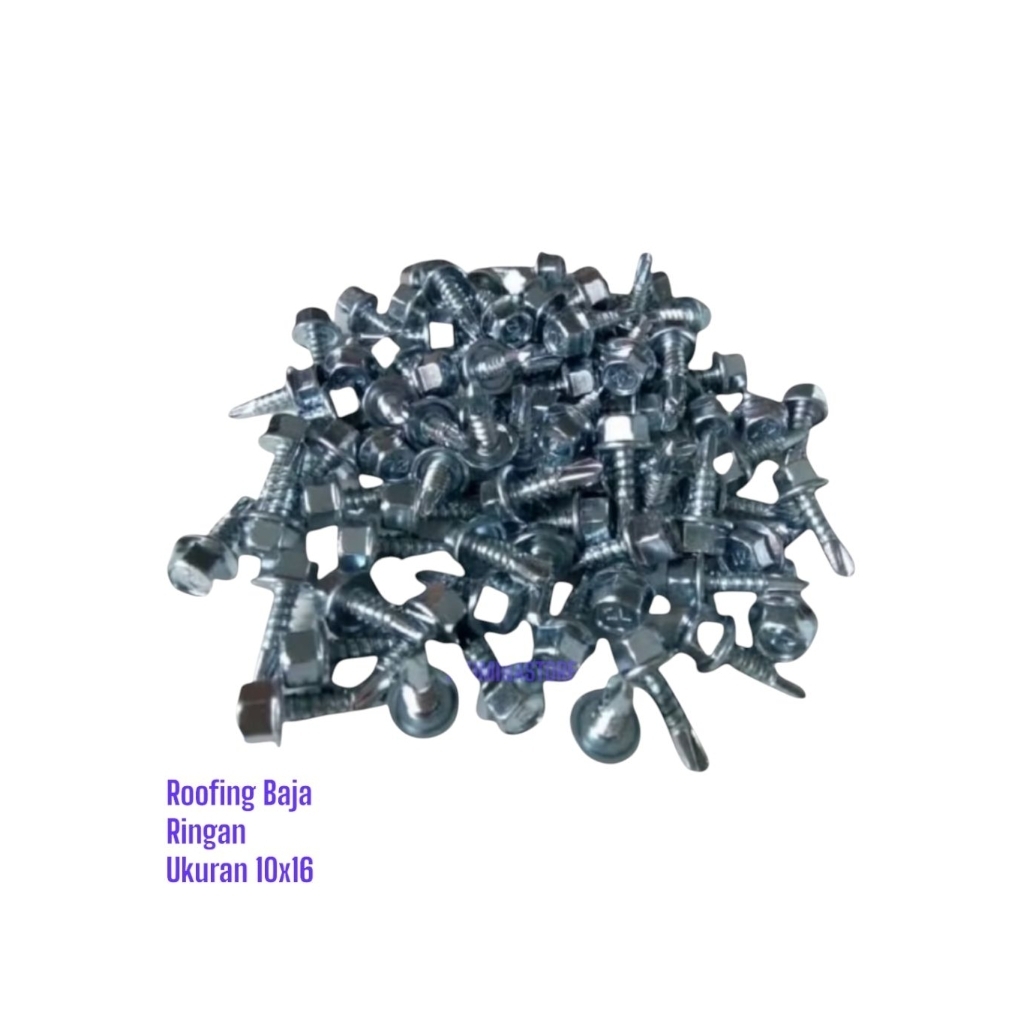 Jual Sekrup/skrup, Baut Baja Ringan, Viper, ukuran 10x16, isi 100 pcs ...