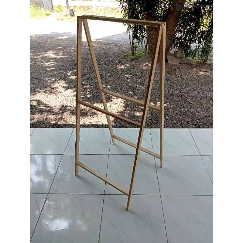 Jual Standing banner kayu 160 cm / Rangka banner / Standing kayu lipat ...