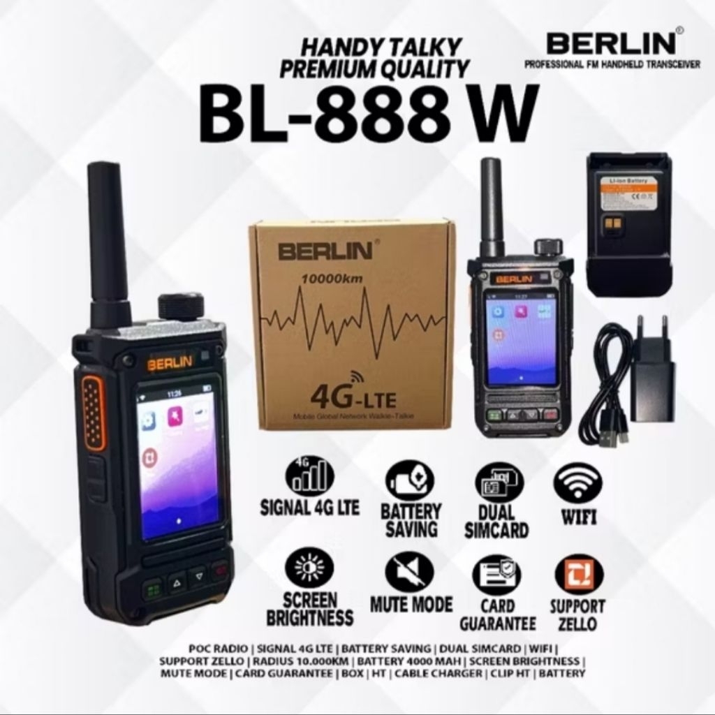 Jual HT POC BERLIN BL 888W BL-888W 4G BISA WIFI APLIKASI POC GLOBAL ...