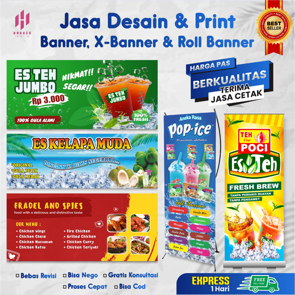 Jual JASA DESAIN GRAFIS & PRINT, DESAIN BANNER, SPANDUK, X-BANNER, ROLL ...