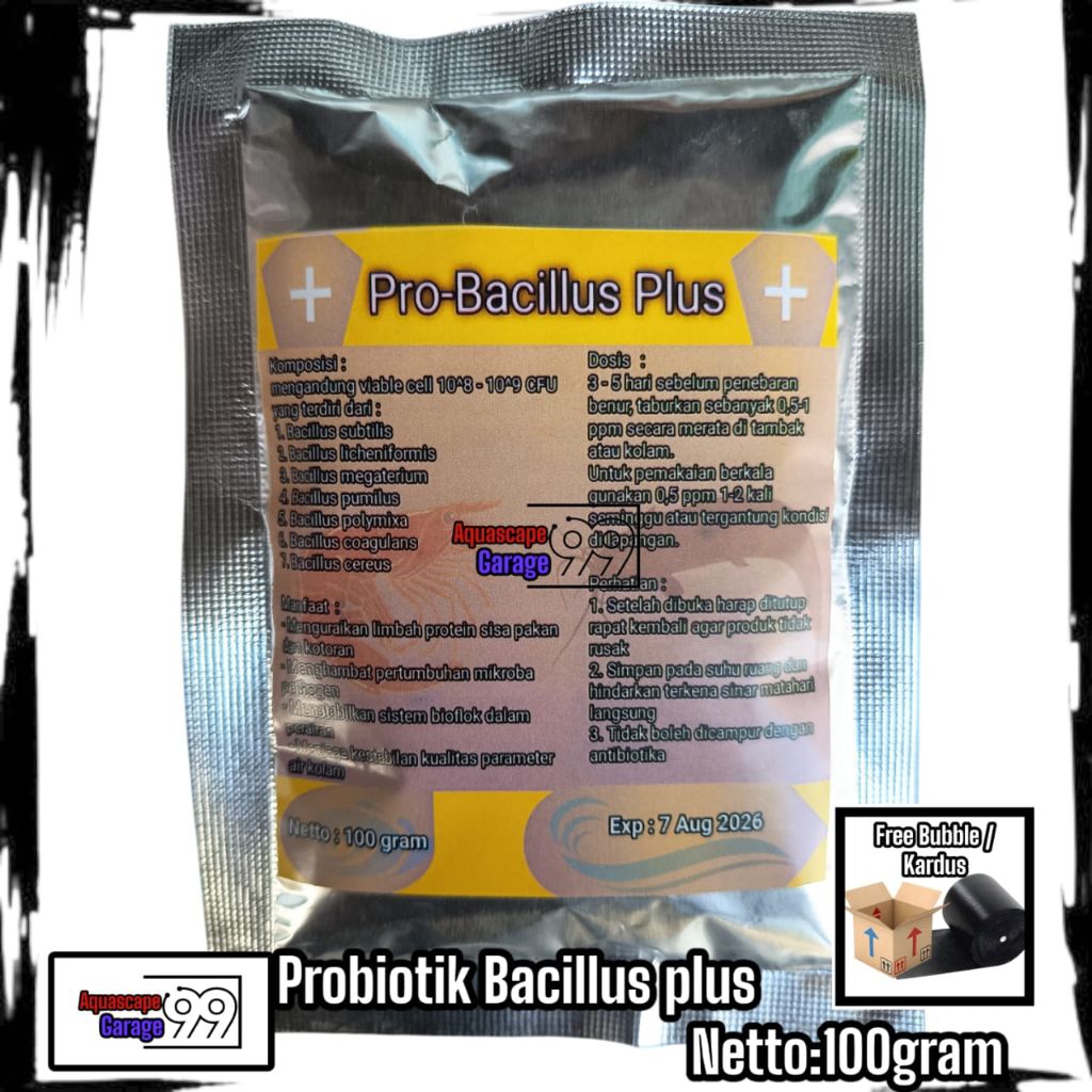 Jual Probiotik bacillus plus 100 gram / probiotik kolam bioflok ...