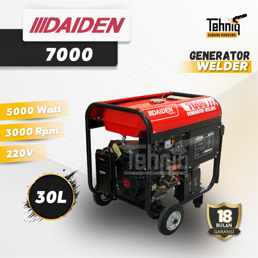 Jual DAIDEN GENERATOR WELDER 7000 / Mesin Las Genset Listrik 5000 Watt ...