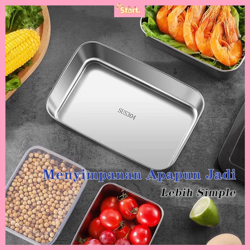 Jual Start Point Food Box Stainless Steel 304 Empat Sizes Tahan Karat ...
