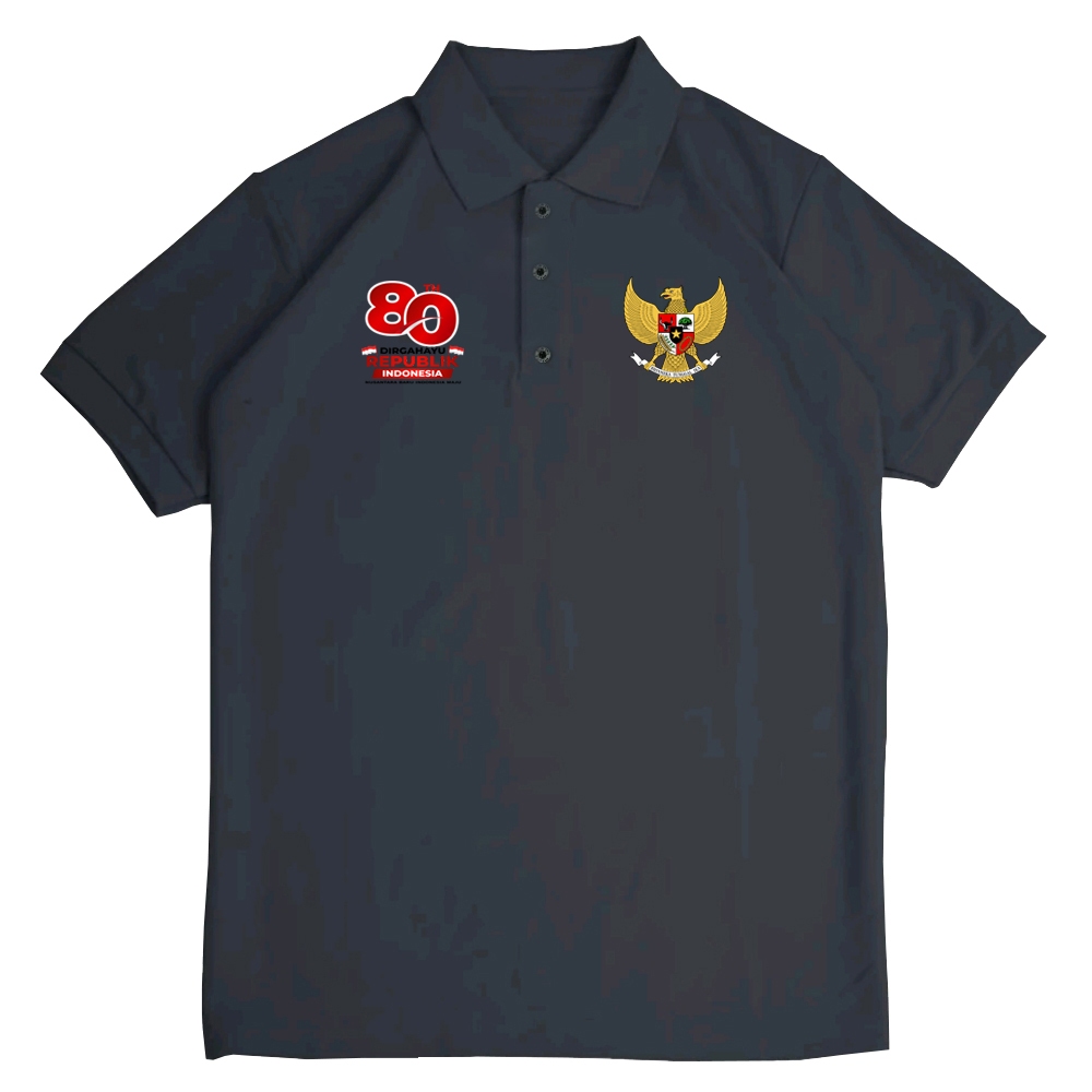 Jual Polo Unisex Distro Polo Garuda 80-02 HUT RI 80 Polo Print Pria ...