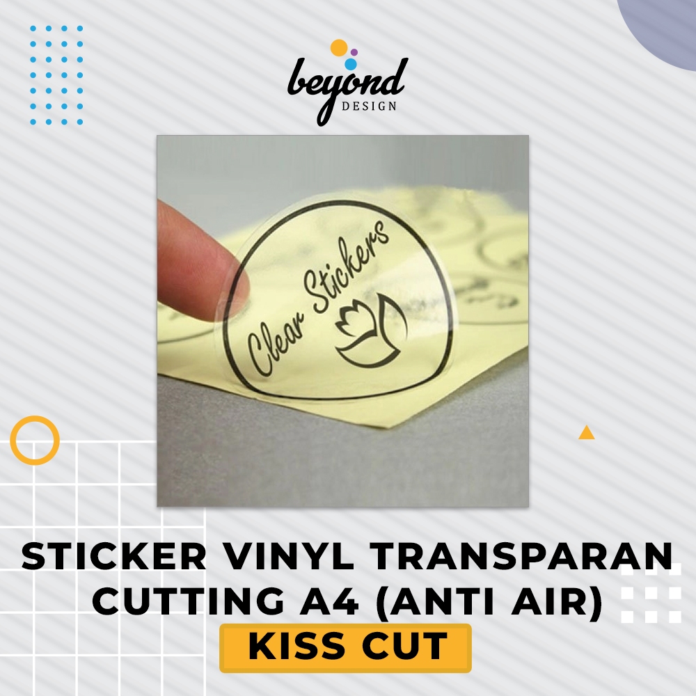 Jual Sticker Transparent untuk Label Kemasan Custom Cutting Kiss Cut ...