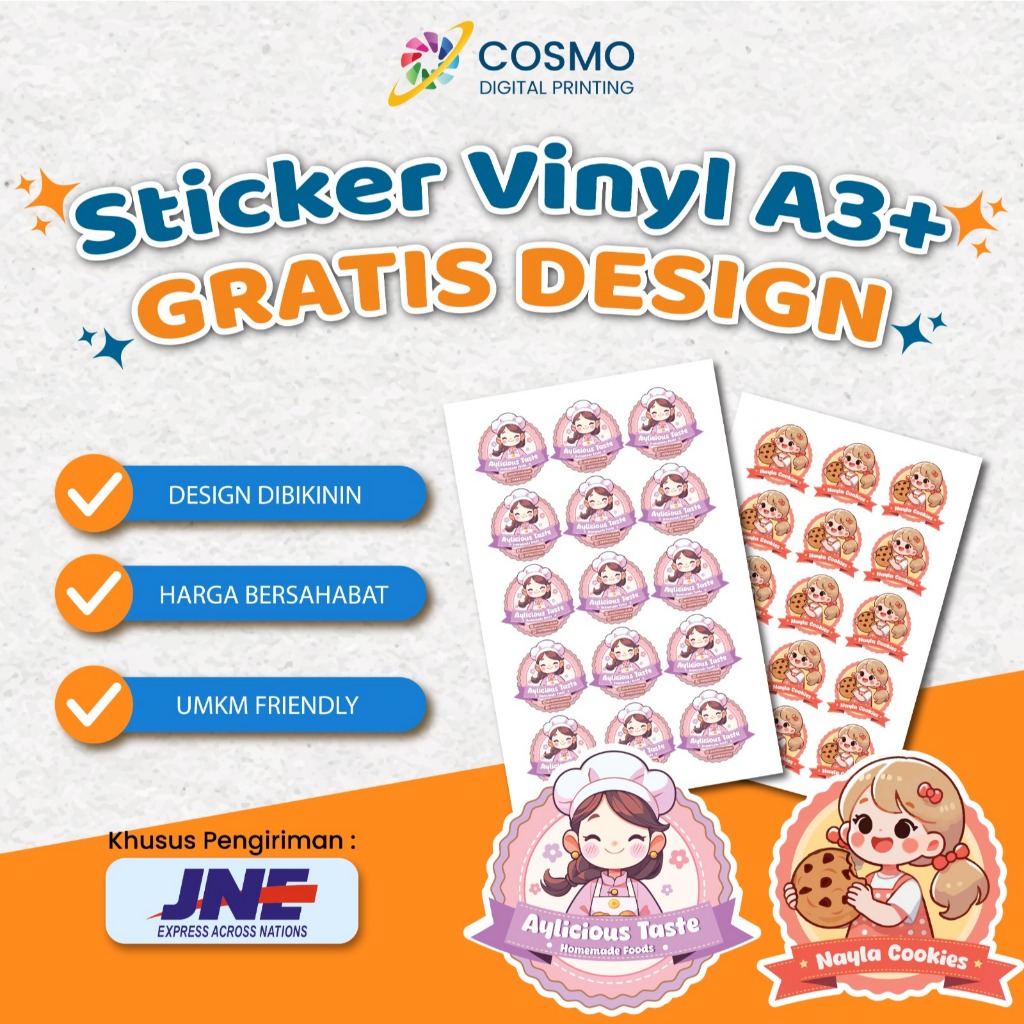 Jual Cetak Sticker Vinyl A3+ - Cetak Sticker Label - CETAK KILAT 1 HARI ...