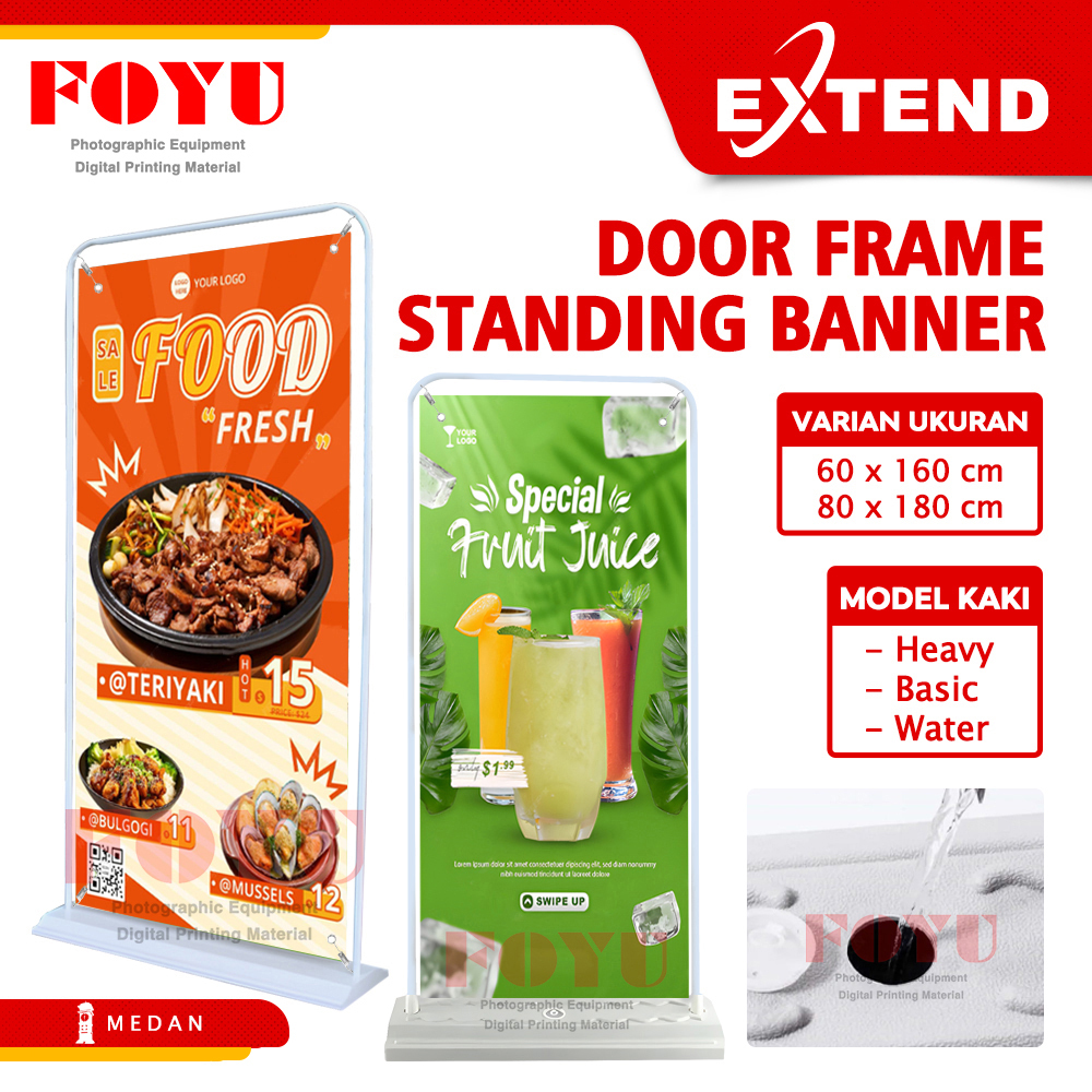Jual Extend Tripod Stand Display Banner Poster Menu Door Frame 60x160cm ...
