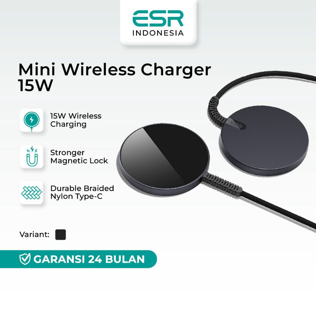 Jual ESR Mini Wireless Charger 15W HaloLock Magsafe Magnetic Pengisi ...