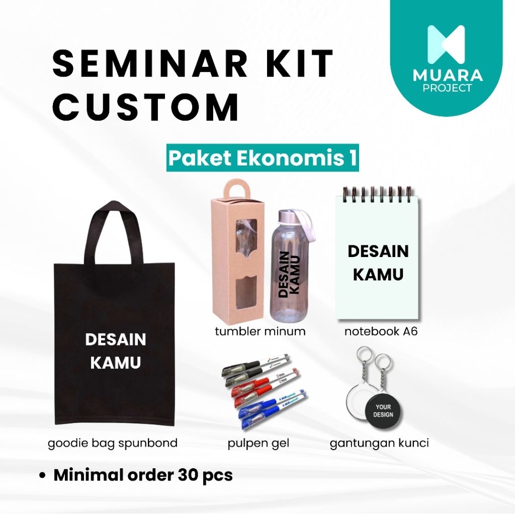 Jual Paket Seminar Kit Custom - Goodie Bag, Tumbler, Notebook, Pulpen ...