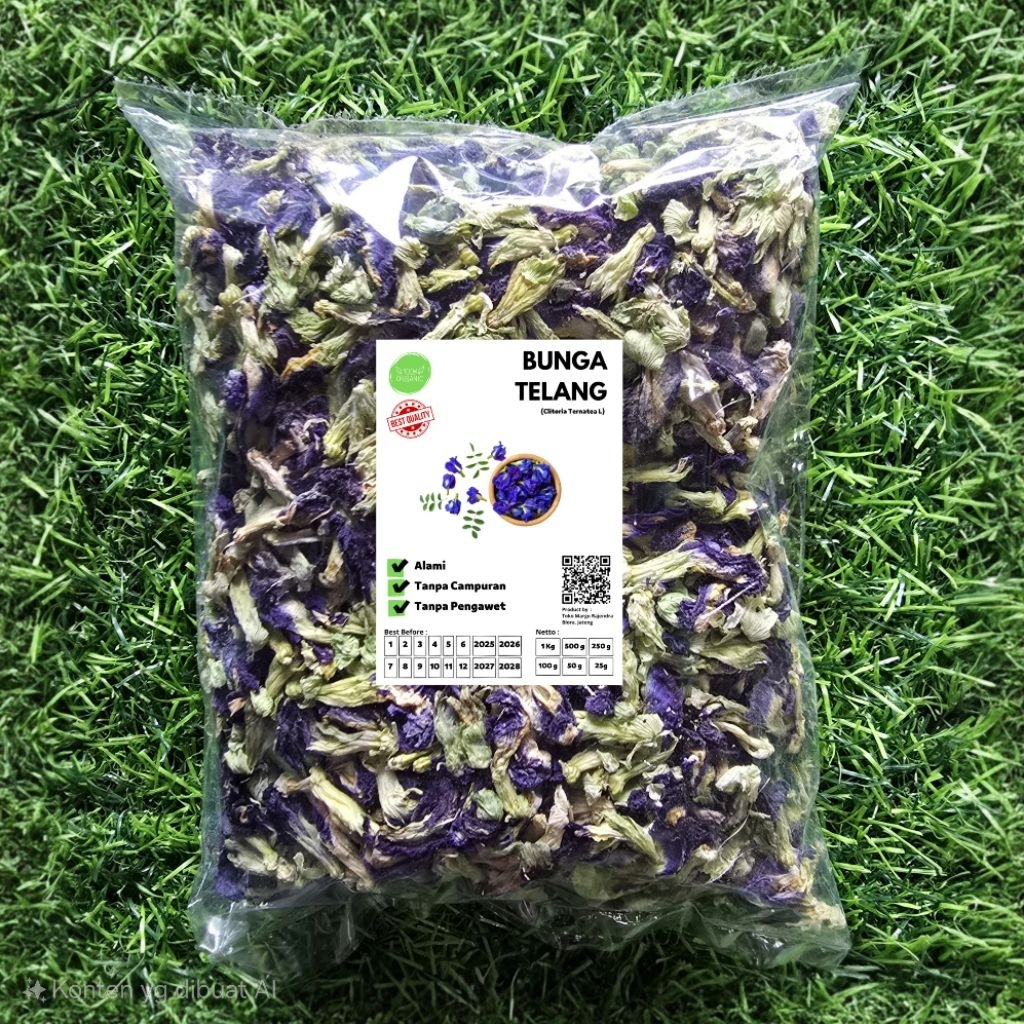 Jual Telang Kering 100gram Teh Bunga Telang | Shopee Indonesia
