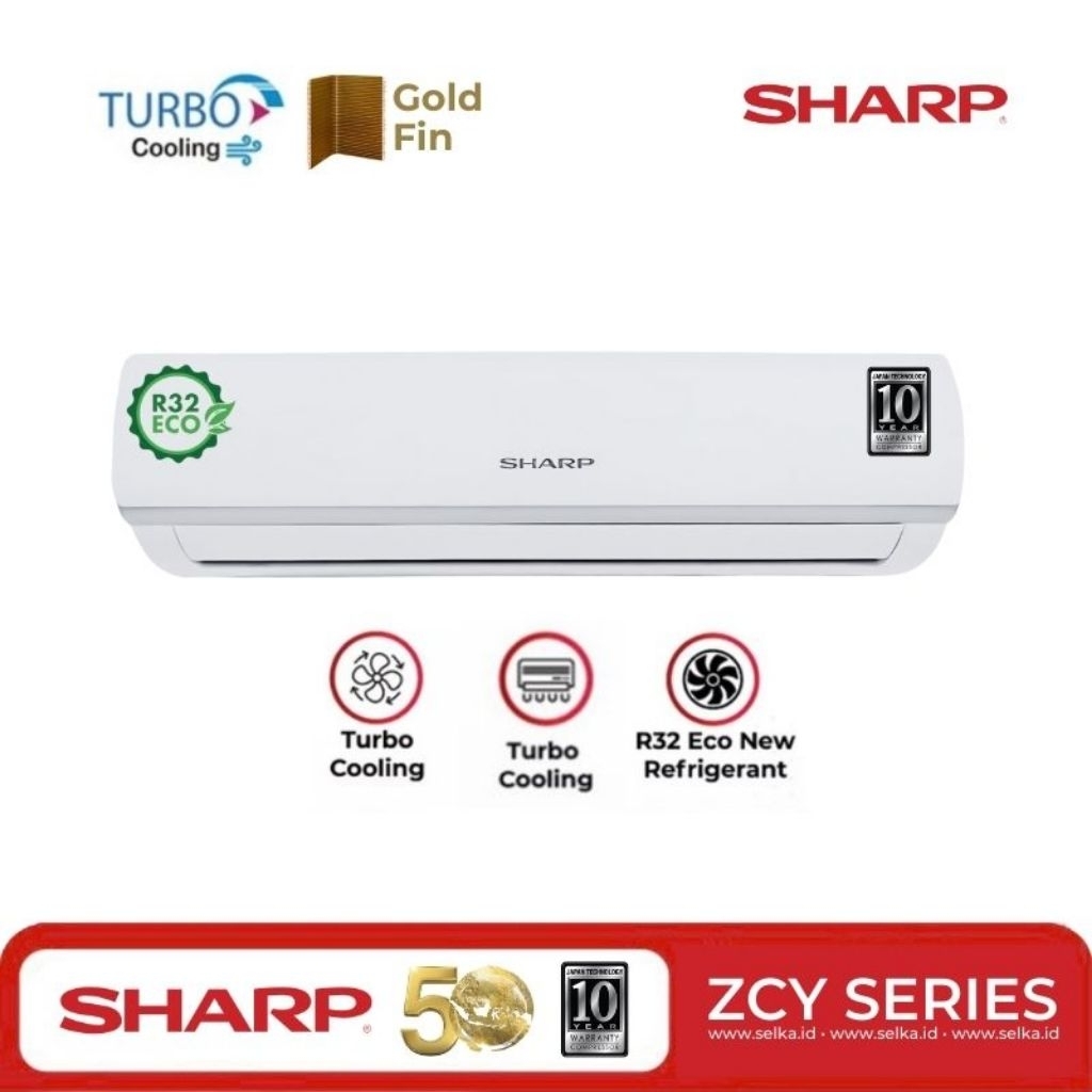 Jual SHARP AC SPLIT AH-05ZCY 1/2PK, AH-A05ZEY 1/2PK, AH-09ZCY 1PK PK ...