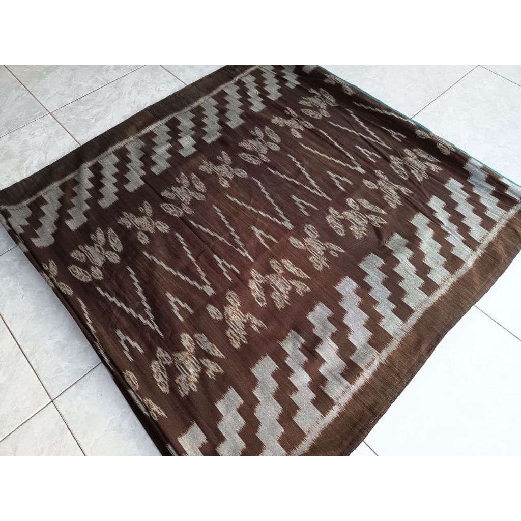 Jual Kain Tenun Pontianak Kain Corak Insang Pontianak Coklat Silver ...