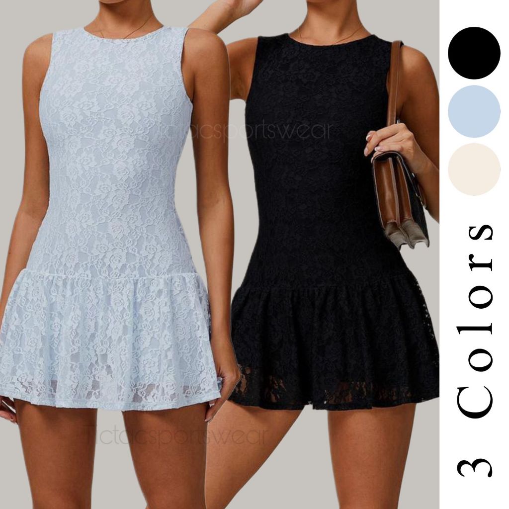 Jual SOLENE PADEL DRESS (With Cup Bra + Short) / SETELAN DRESS OLAHRAGA ...