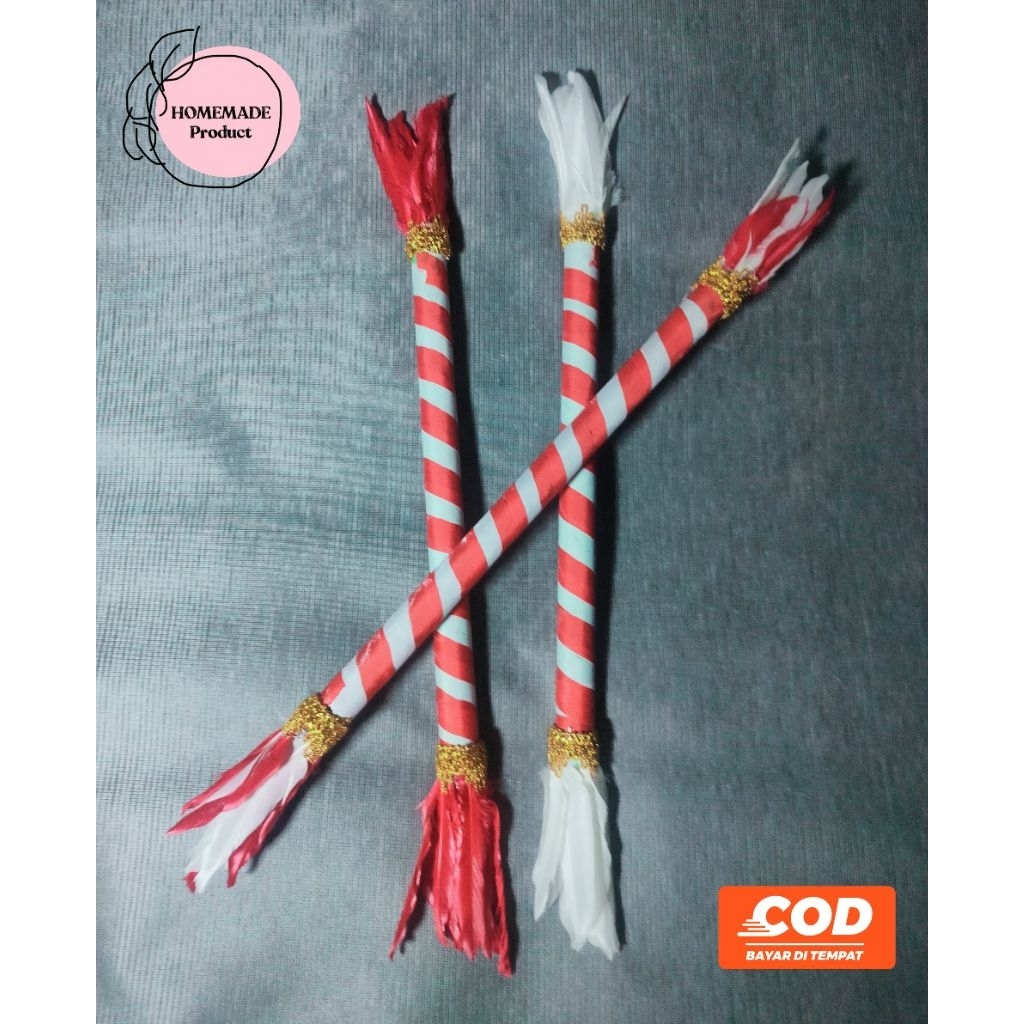 Jual tongkat tari merah putih Dayak Papua tarian adat untuk karnaval ...