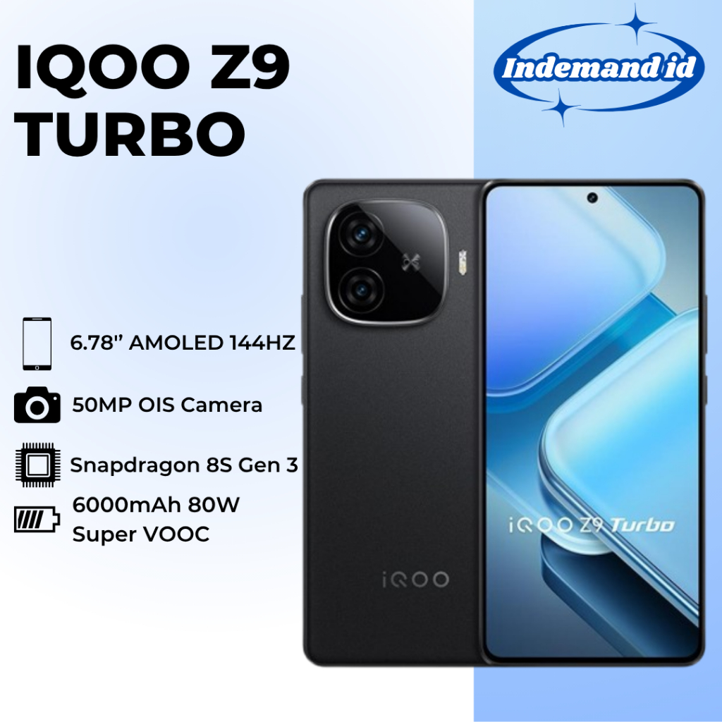 Jual IQoo Z9 Turbo 5G 6.78 "AMOLED 144Hz Qualcomm Snapdragon 8S Gen3 6000mAh 80W Android 14 NFC ...