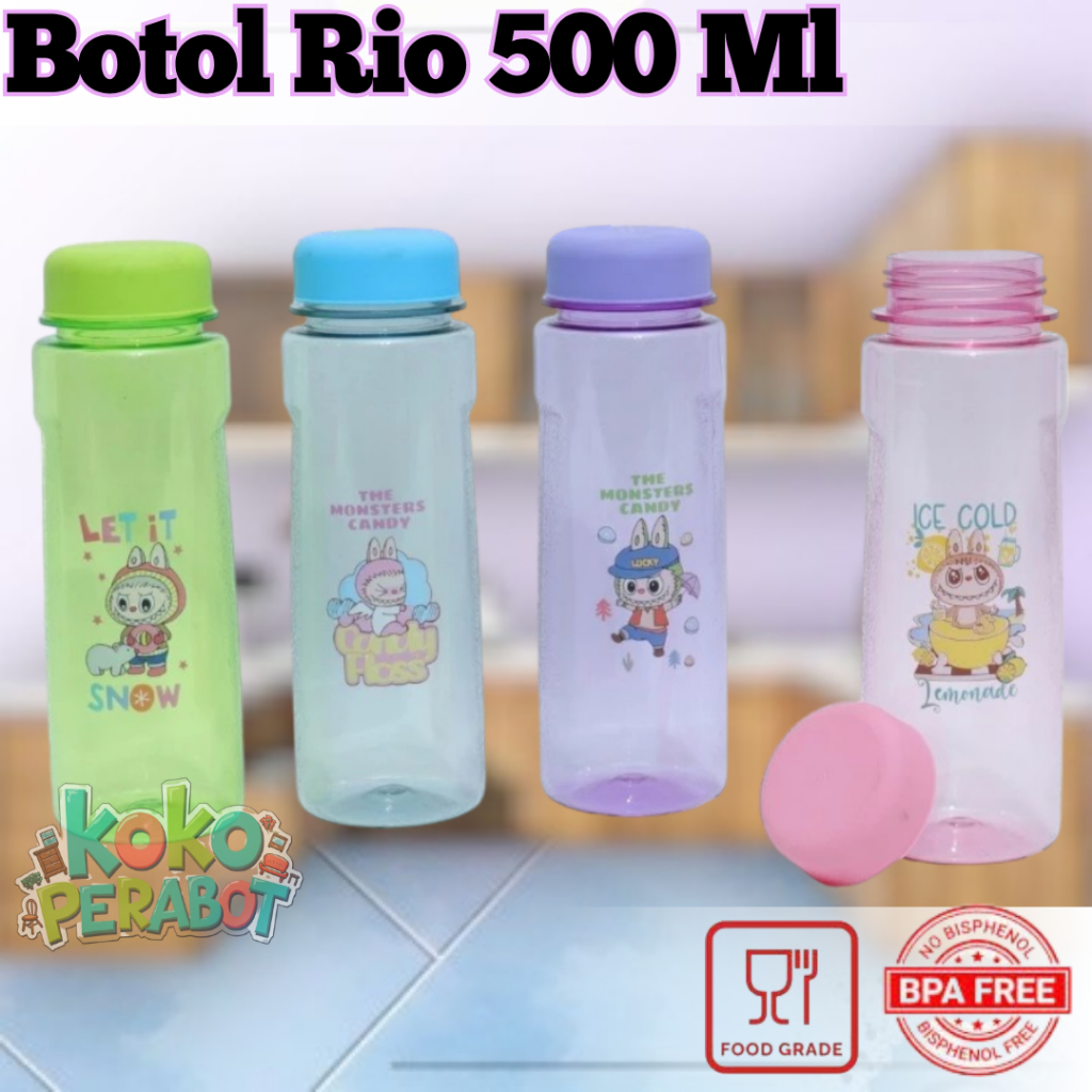 Jual Botol RIO 500 Ml - Botol Minum - Bebas BPA, Plastik Tahan Lama ...