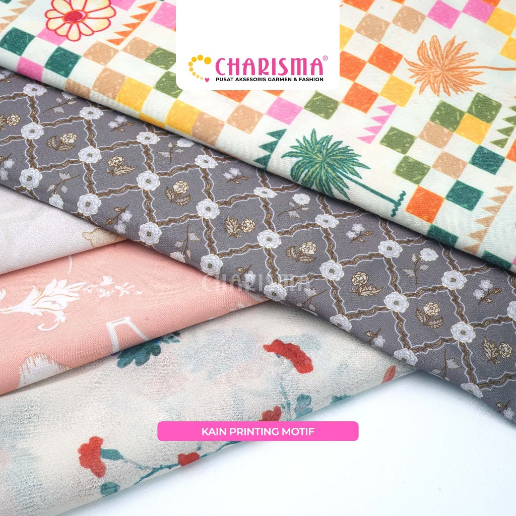 Jual Charisma Kain Printing Motif - Kain Untuk Pakaian / Lebar 150CM ...