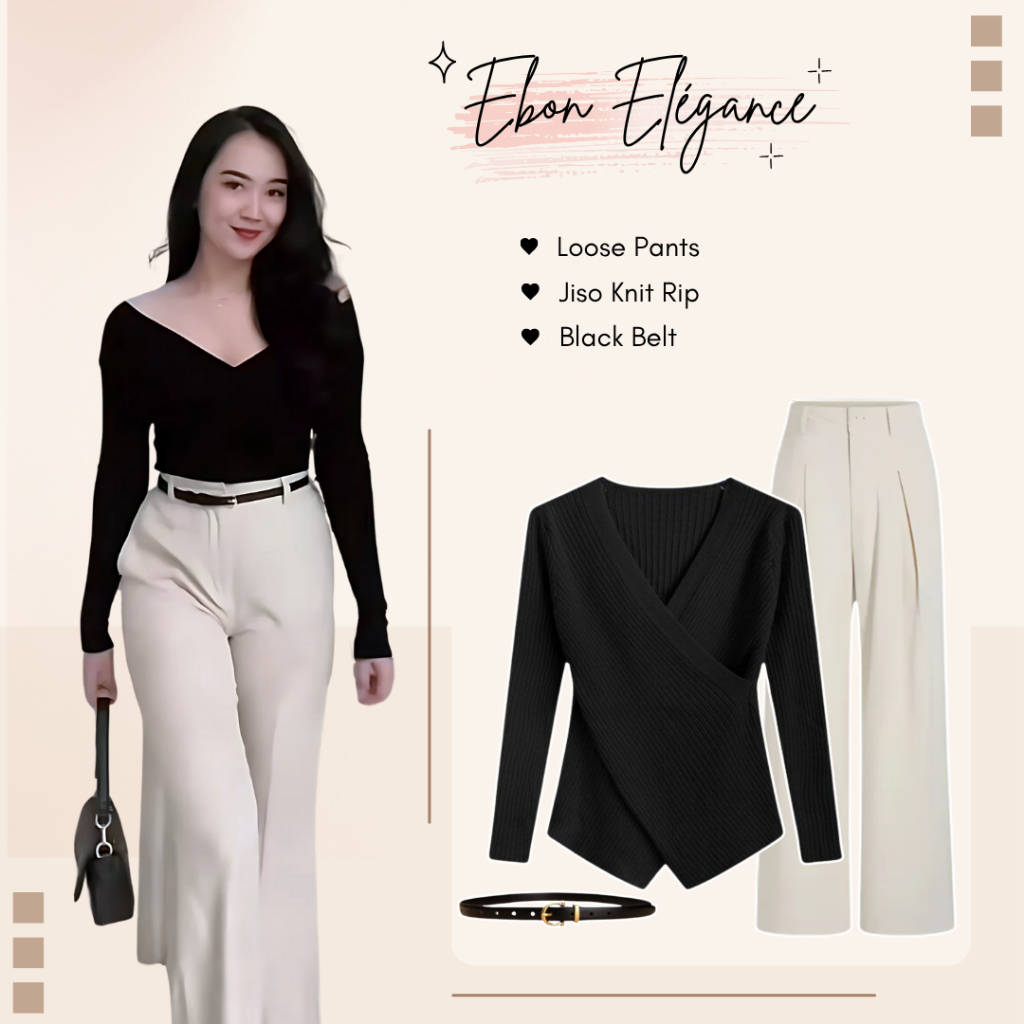 Jual One Set Classy Look || Rajut Korean Style - Jiso Blouse Rajut ...