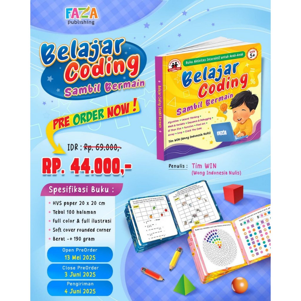 Jual Buku Aktivitas Interaktif untuk Anak-Anak: Belajar Coding Sambil Bermain untuk Usia 5 ...