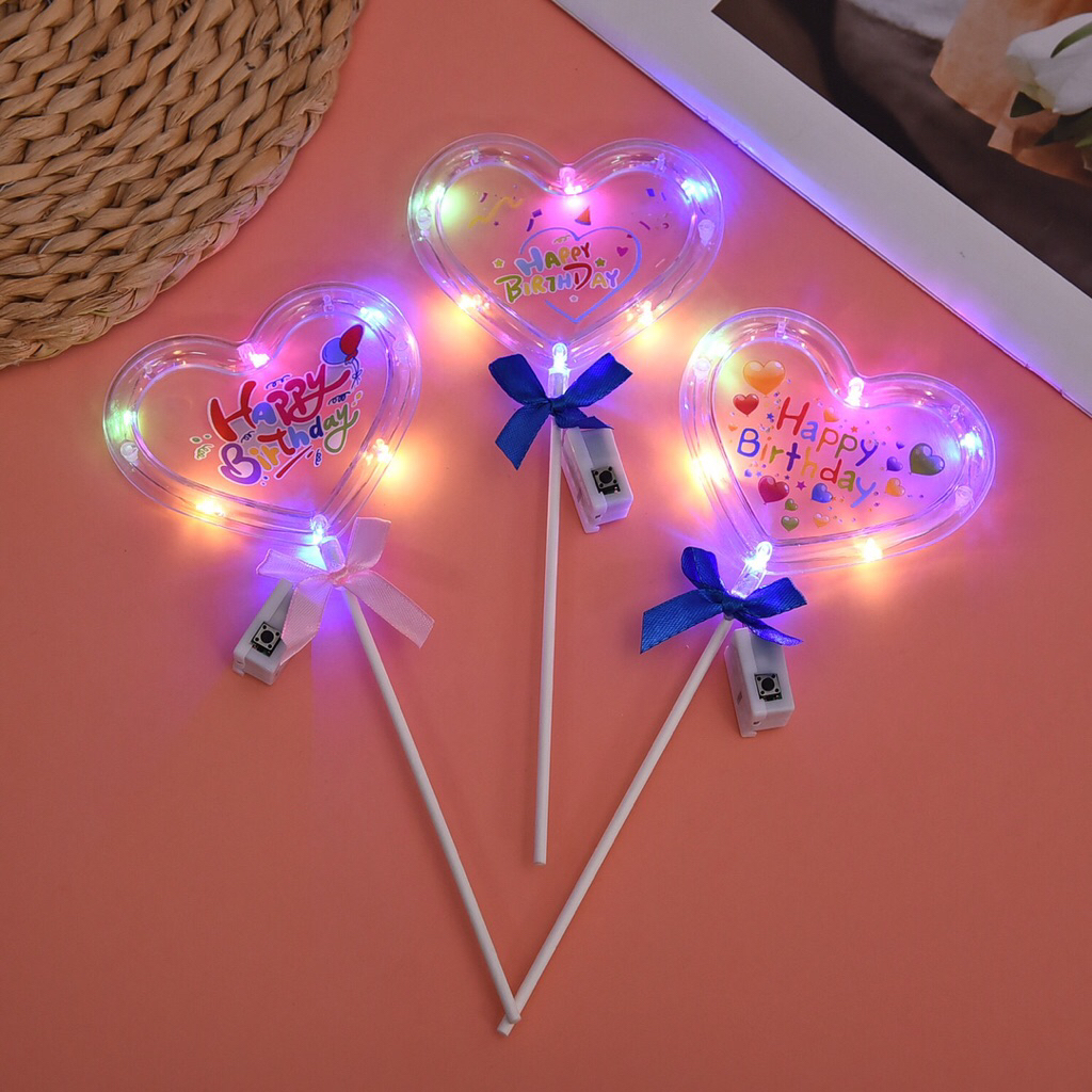 Jual TOPPER LED ULANG TAHUN LAMPU DEKORASI KUE AESTHETIC DAN ELEGAN ...