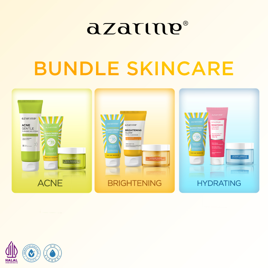 Jual [3PCS] Baru! Azarine Bundle Skincare 100rban! Facial Cleanser ...