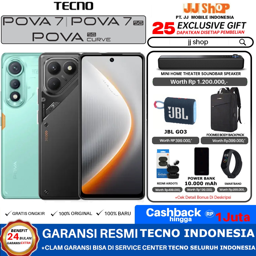 Jual TECNO POVA CURVE 5G / POVA 7 5G / POVA 7 4G LTE 8/256 8/128 GB RAM ...