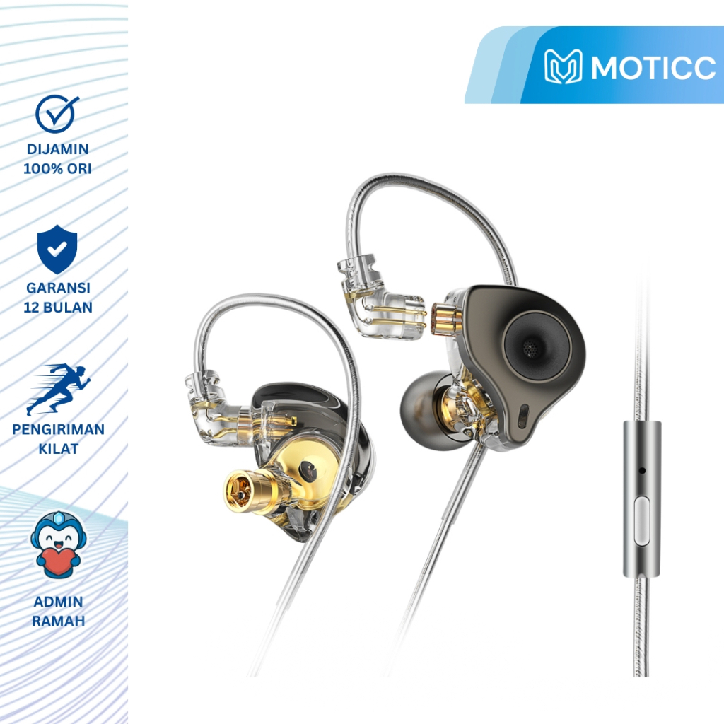Jual SGOR Adonis with Mic 1DD+1BA Hybrid Technology Earphone In Ear ...