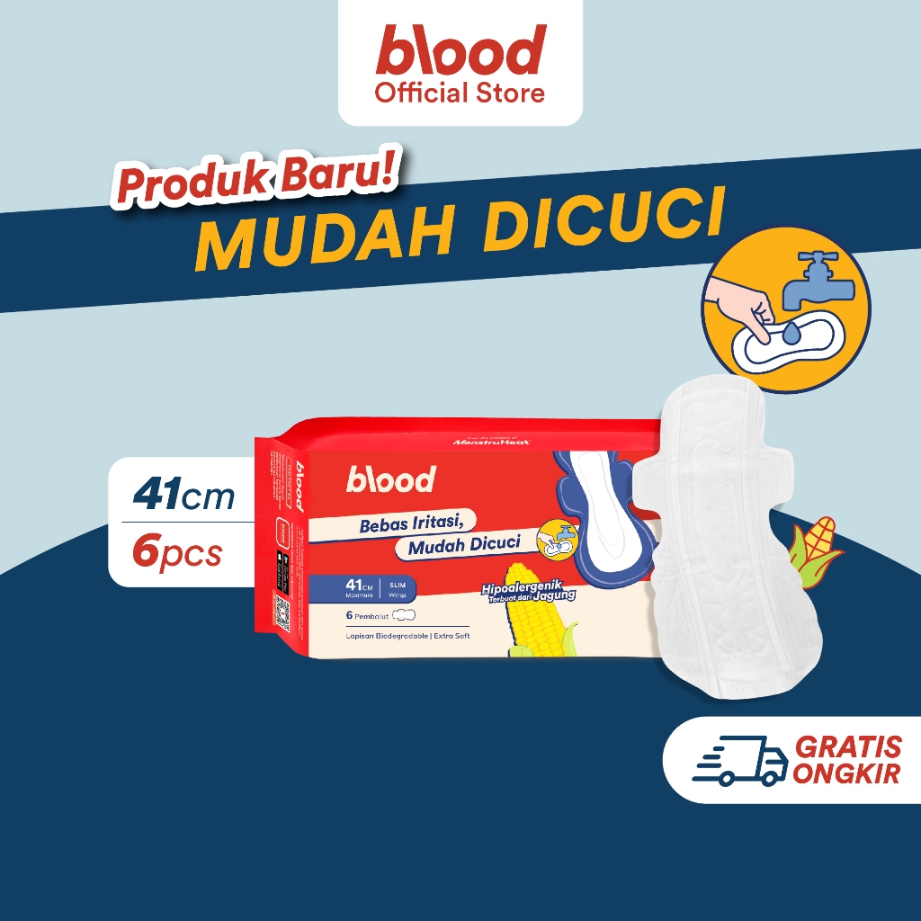 Jual Blood Corn Pads - Pembalut Dari Jagung - Mudah Dicuci | Washable ...