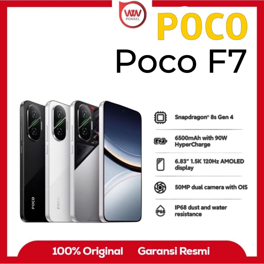 Jual Hp Poco F7 5G Ram 12GB Internal 512GB Garansi Resmi | Shopee Indonesia