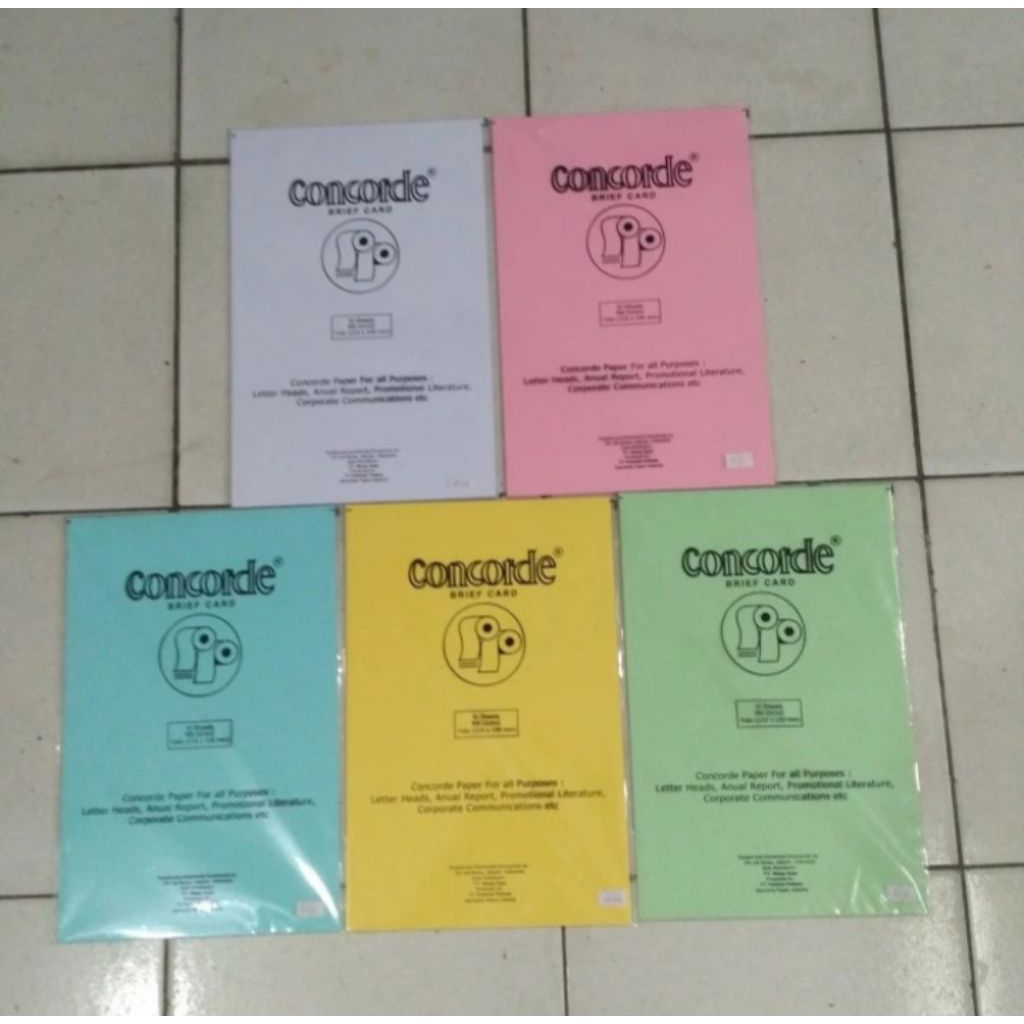 Jual Kertas Concorde ukuran Folio (215 x 330 mm) 160 Gram - Pack isi 10 ...