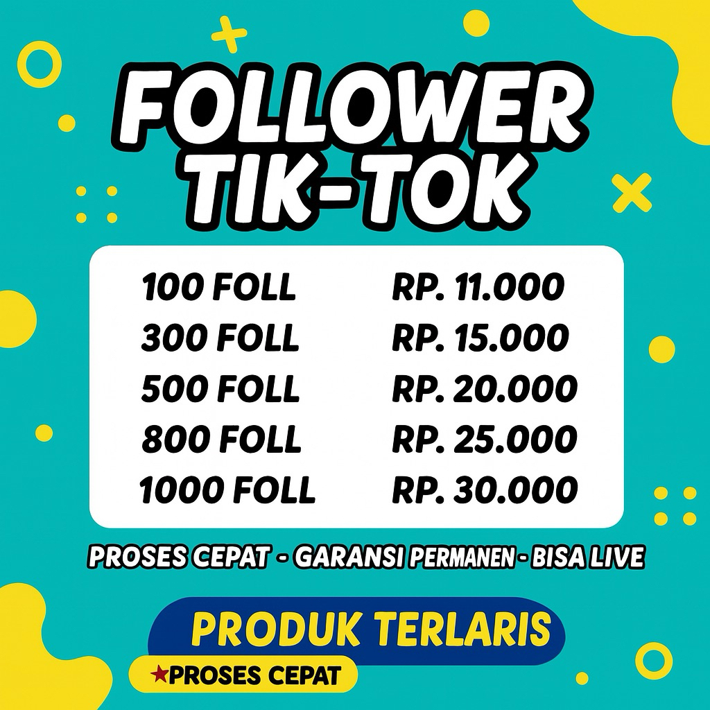 Jual PROMO FOLL T0KT0K FOLLOWER BERGARANSI MURAH NON DROP PERMANEN BISA ...